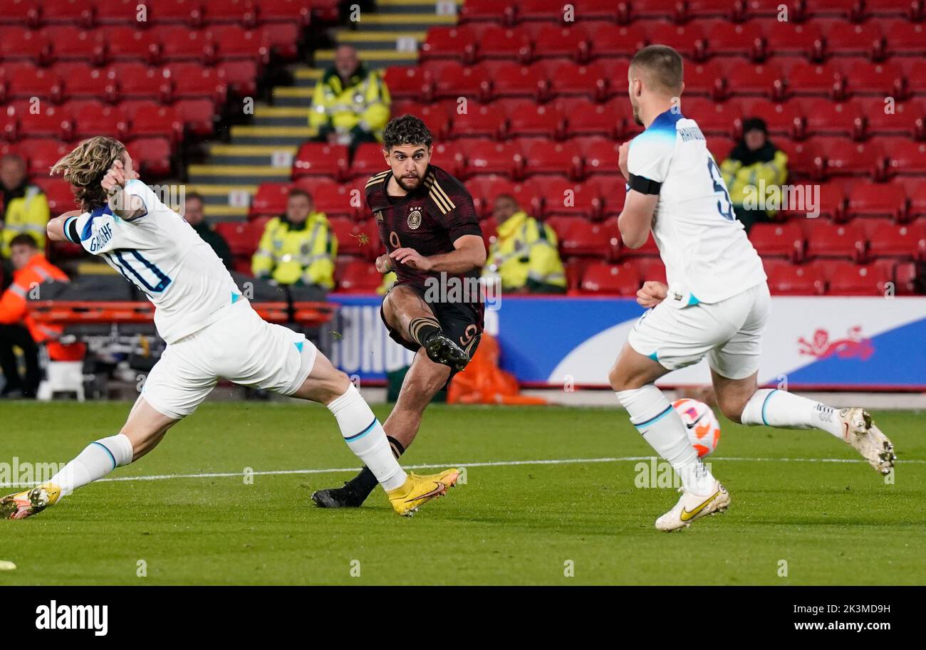 Sheffield, England, 27th September 2022. Reda Khadra of Germany takes a ...