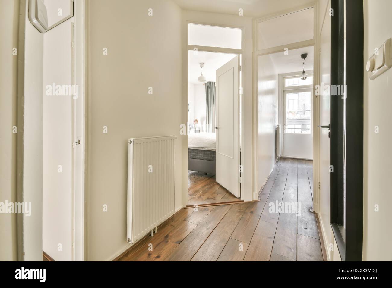 Interior passage way with wall in modern house Stock Photo - Alamy