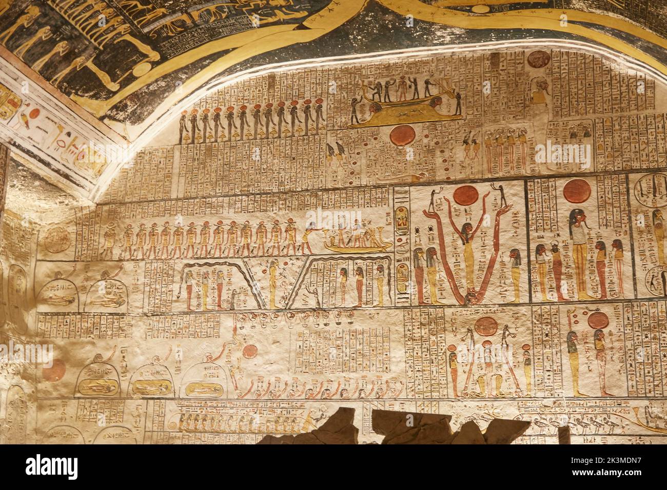The Colorful Tomb of Ramesses VI in Luxor Stock Photo - Alamy