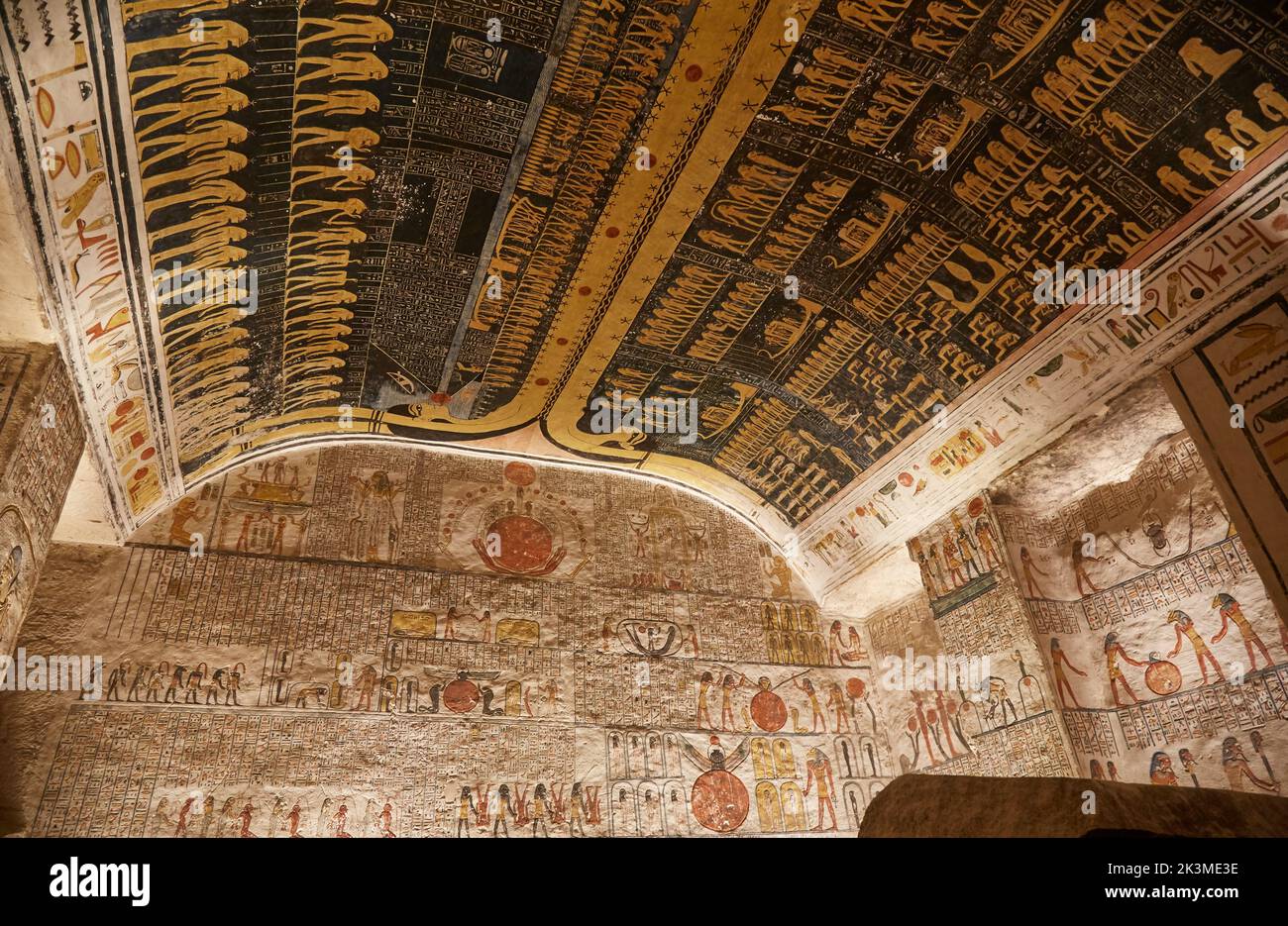 The Colorful Tomb of Ramesses VI in Luxor Stock Photo - Alamy