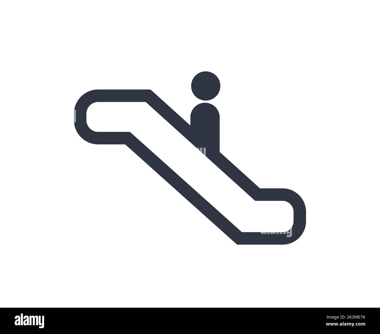 Isolated escalator going down icon. vector illustration Stock Vector ...