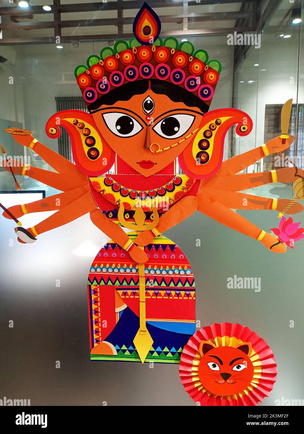Durga made by paper.UNESCO tags Durga Puja as the largest cultural ...