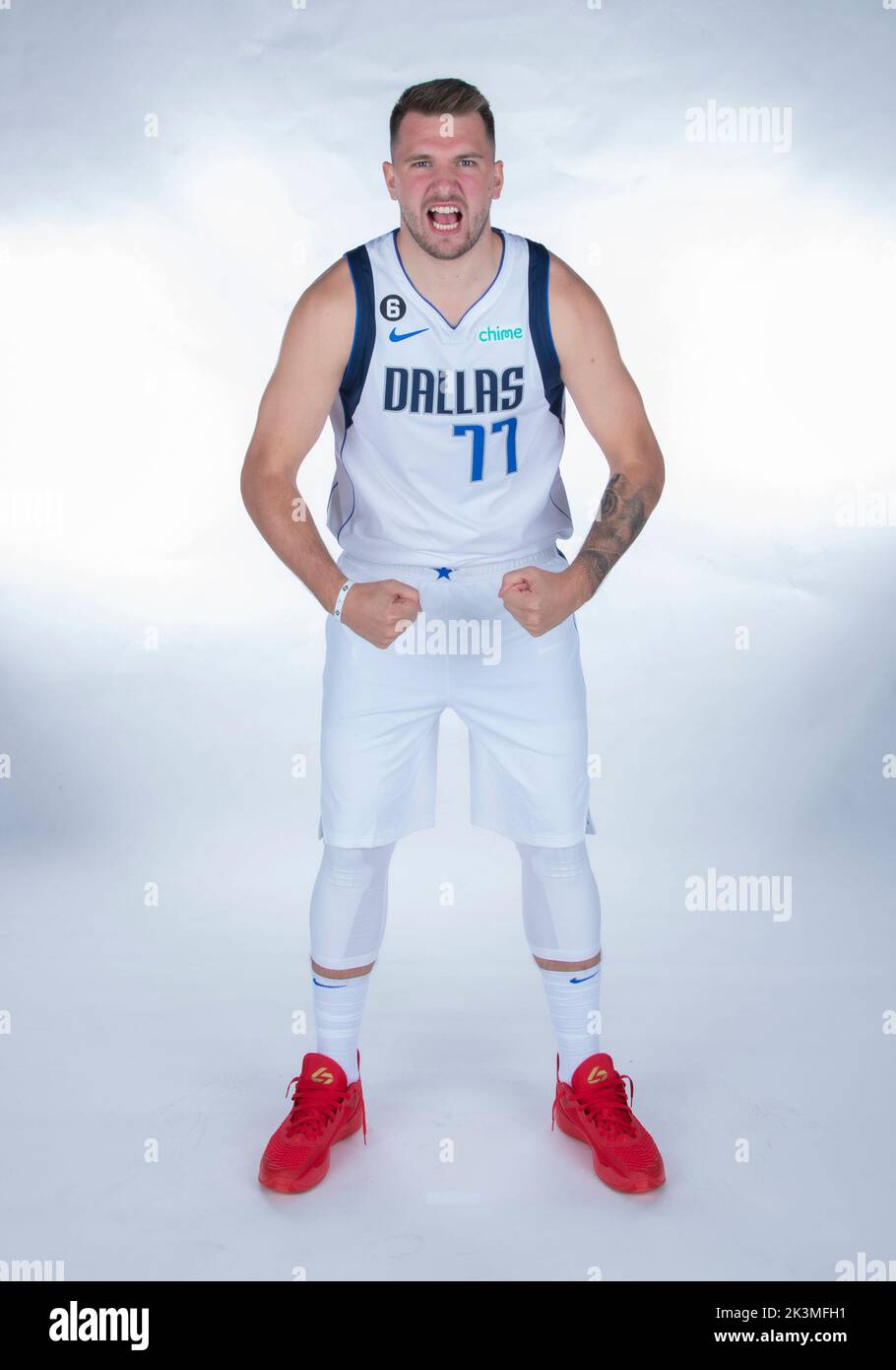 Sept 26, 2022: Dallas Mavericks guard Luka Doncic #77 poses during the ...