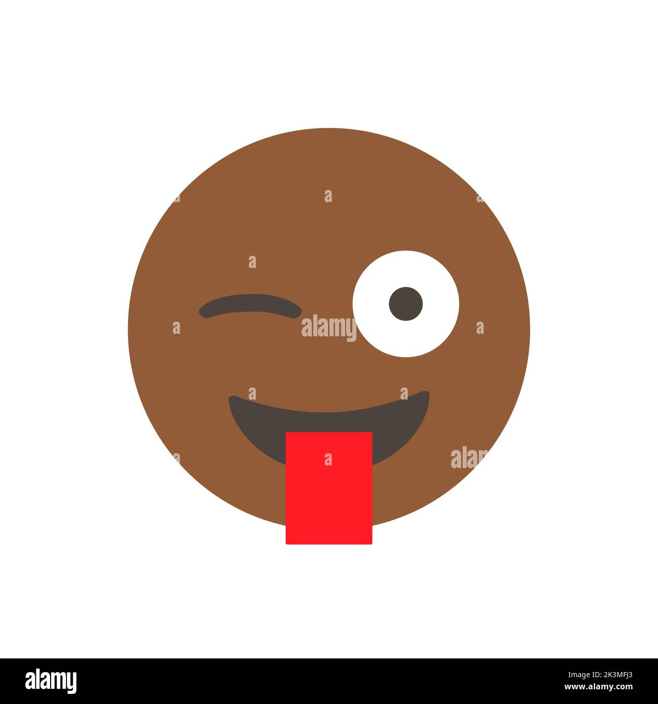 Crazy Stuck Out Tongue Winking Eye Vector Illustration Emoji 3d