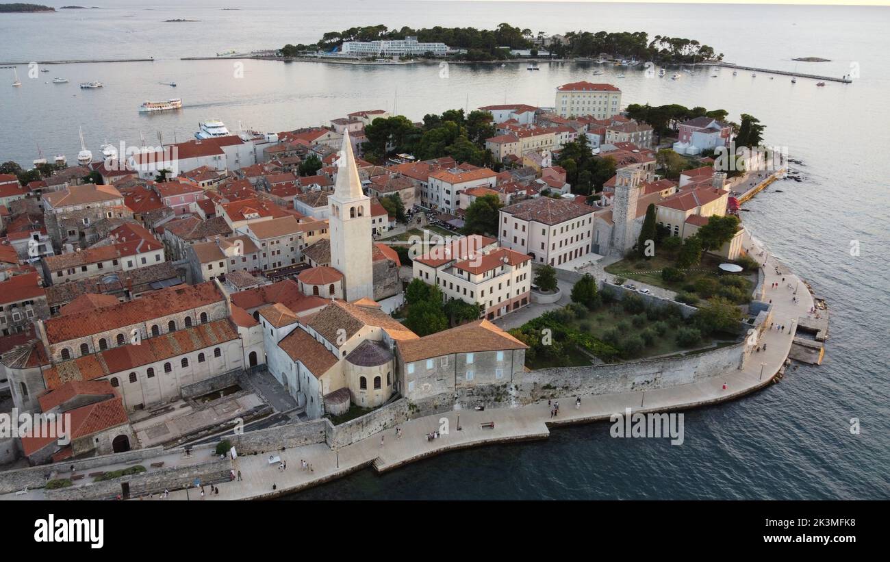 An aerial view of the town of Porec, Croatia Stock Photo - Alamy