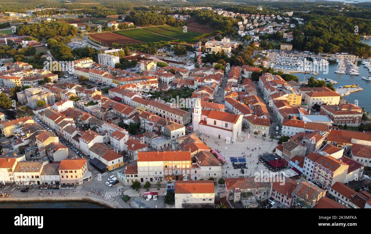 An aerial view of the town of Porec, Croatia Stock Photo - Alamy