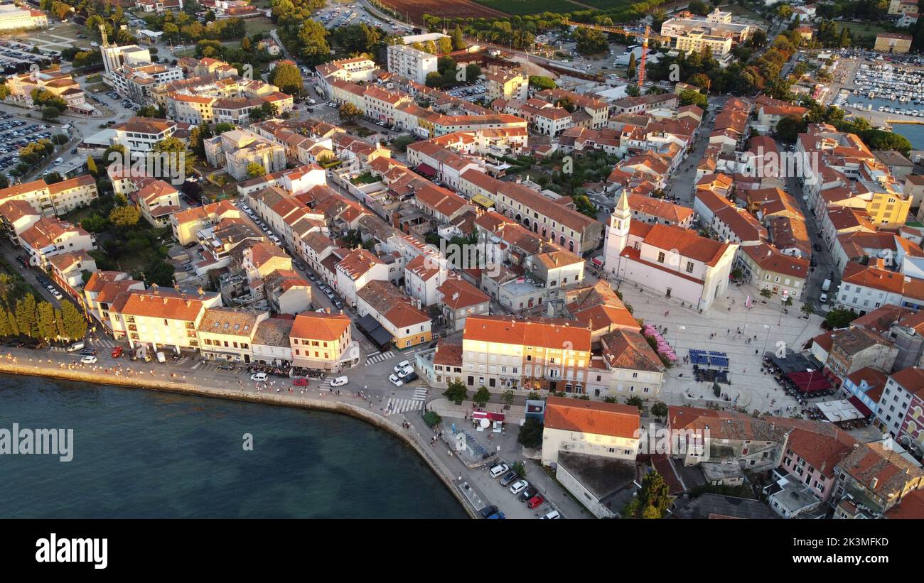 An aerial view of the town of Porec, Croatia Stock Photo - Alamy