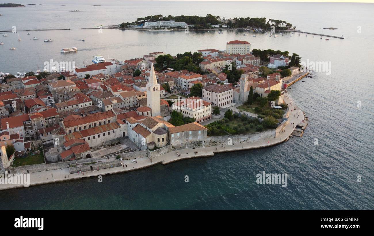 An aerial view of the town of Porec, Croatia Stock Photo - Alamy