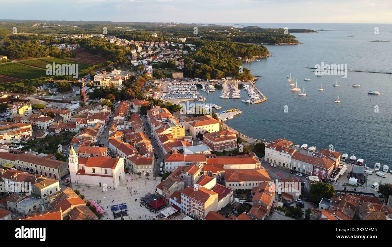 An aerial view of the town of Porec, Croatia Stock Photo - Alamy