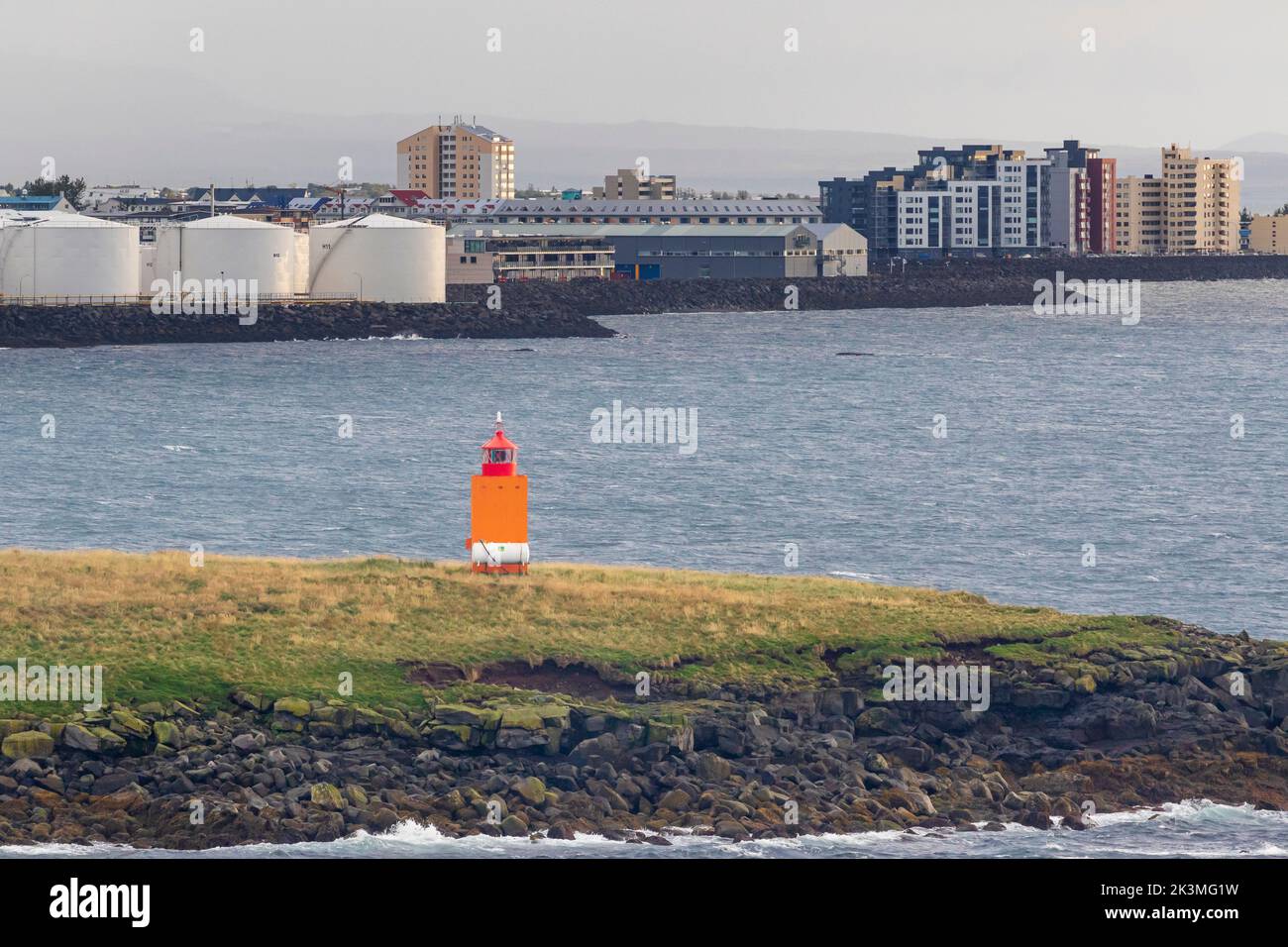 Engey Lighthouse, Reykjavik, Iceland Stock Photo - Alamy