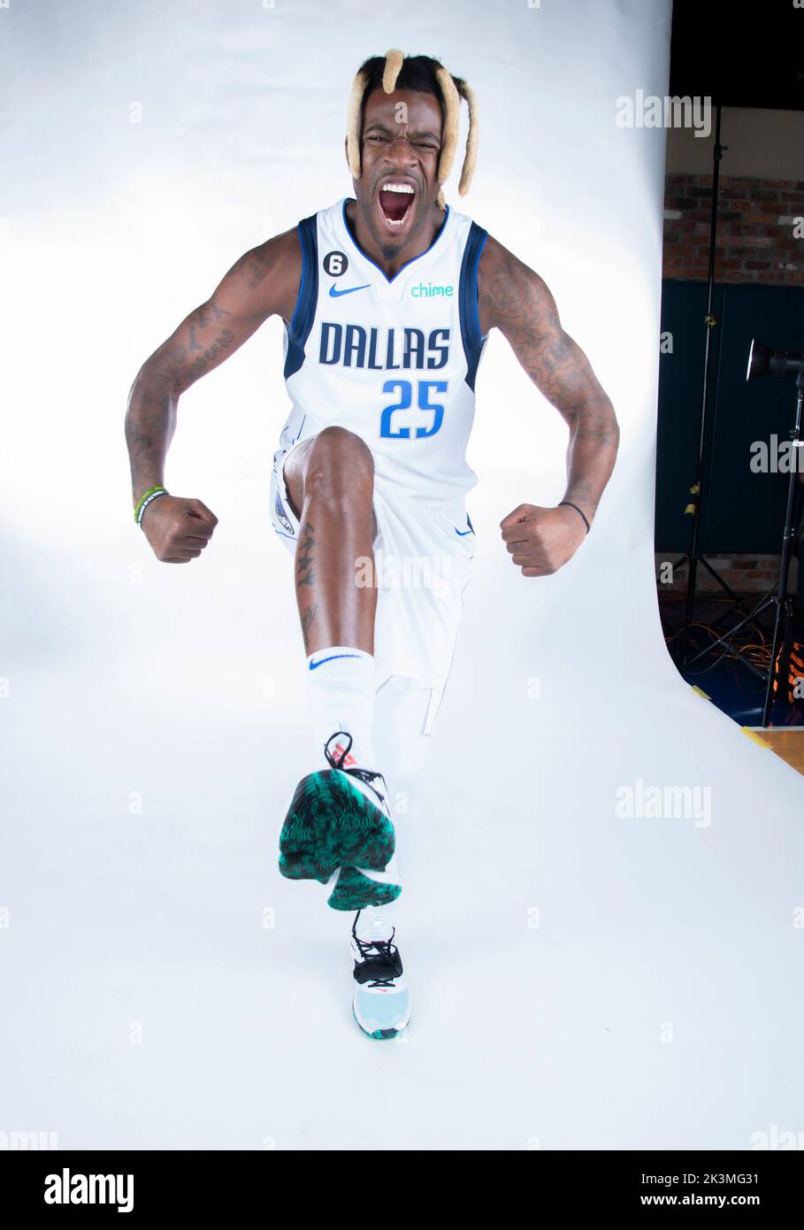 Sept 26, 2022: Dallas Mavericks guard Reggie Bullock #25 poses during ...