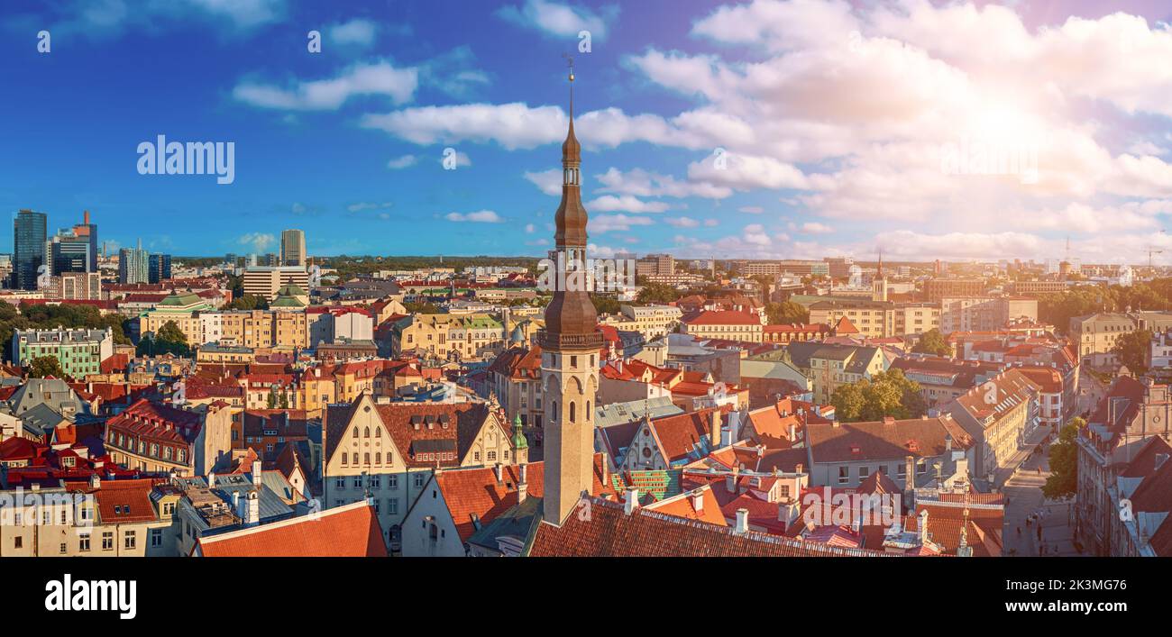 Aerial View of Tallinn Stock Photo - Alamy