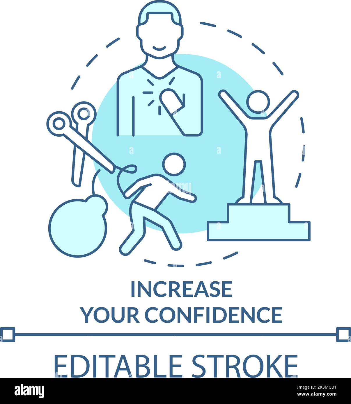 Increase confidence turquoise concept icon Stock Vector Image & Art - Alamy Increase confidence turquoise concept icon Stock Vector Image & Art - Alamy