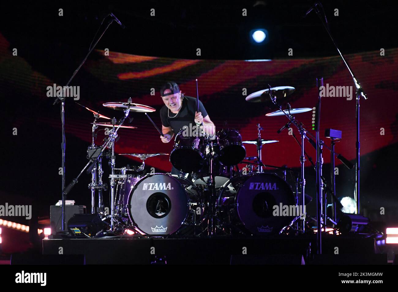 Lars Ulrich of Metallica performs during the Global Citizen Festival at ...