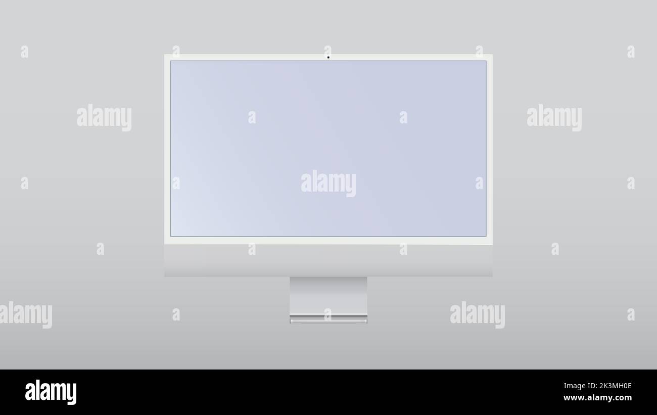 Realistic computer display. Modern computer display isolated. Blank ...