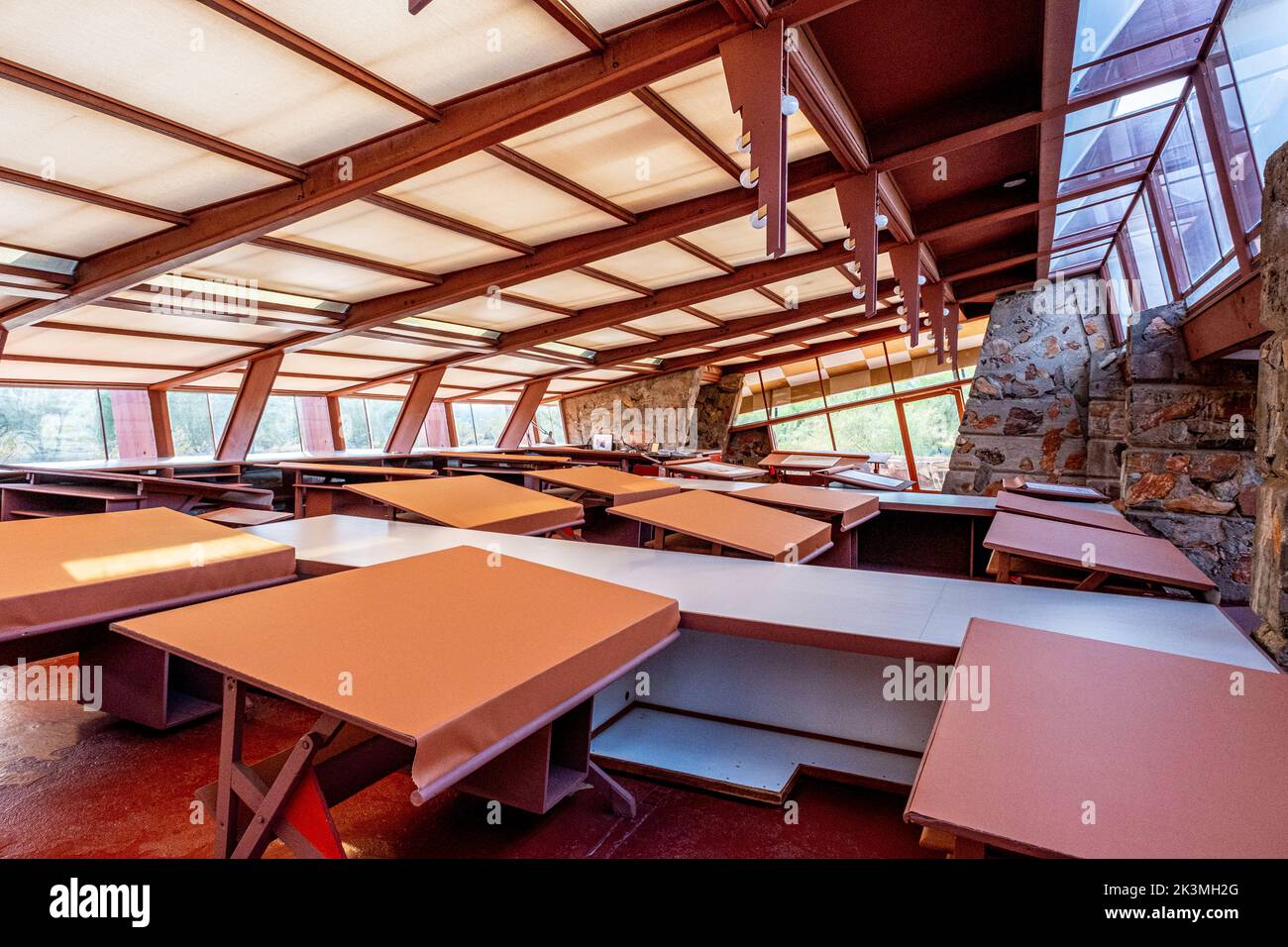 Scottsdale, Arizona, USA- September 20, 2022: Interior View of Taliesin ...