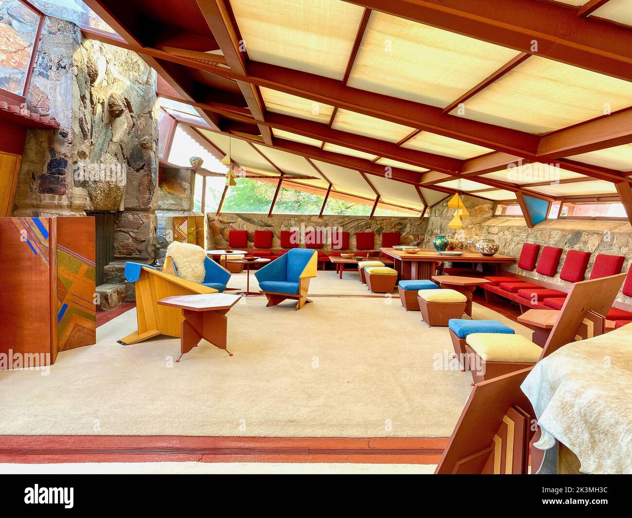 Scottsdale, Arizona, USA- September 20, 2022: Interior View of Taliesin ...