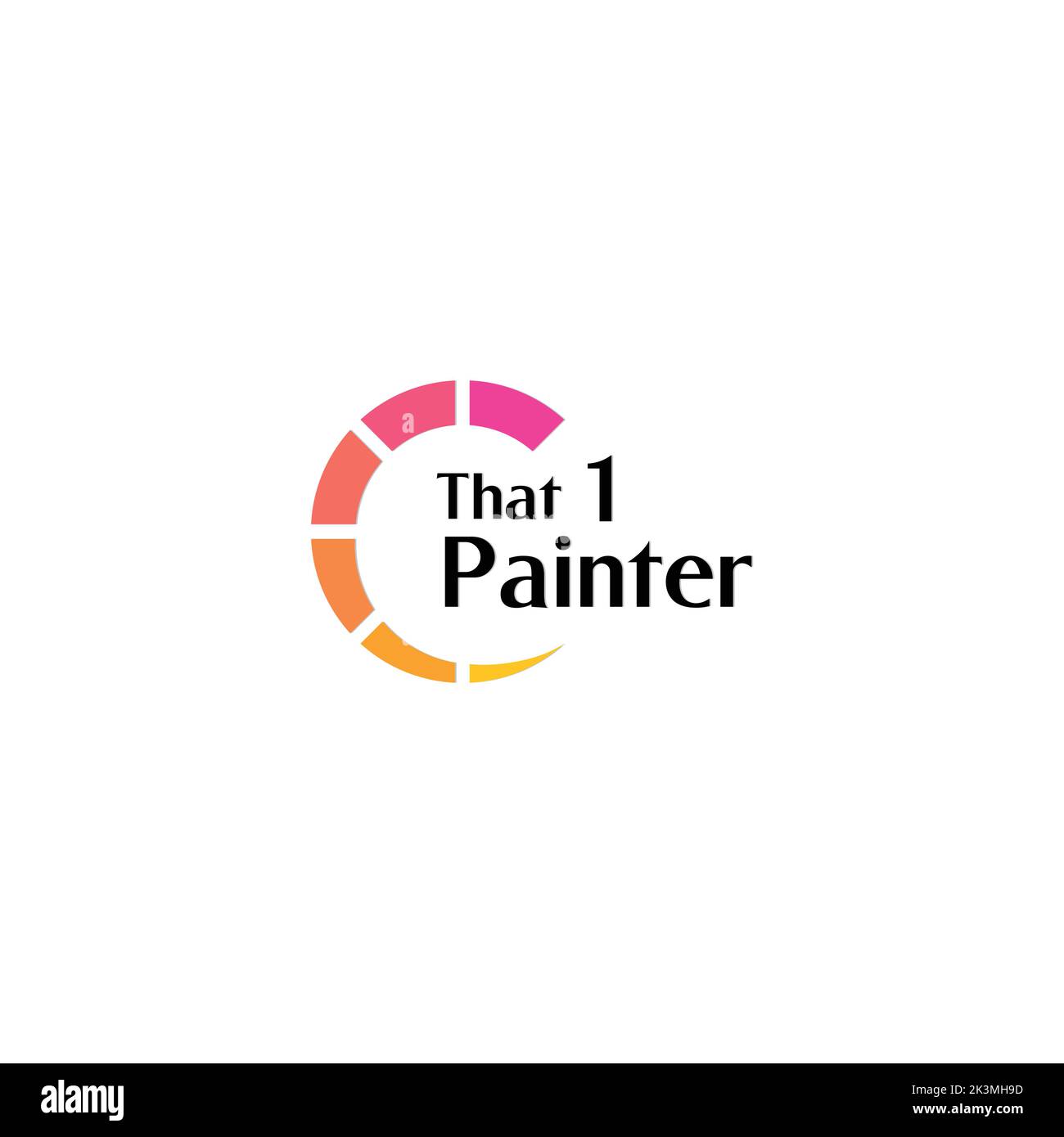 A logo design with a pink loading sign and black editable text in Stock ...