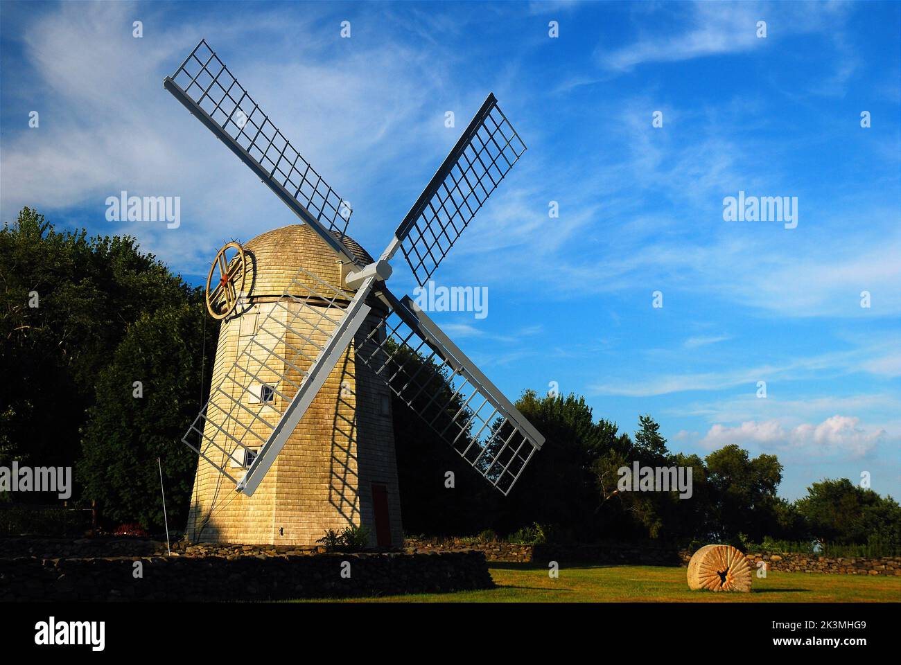 The Jamestown Windmill and the mill stone recall the area's colonial ...