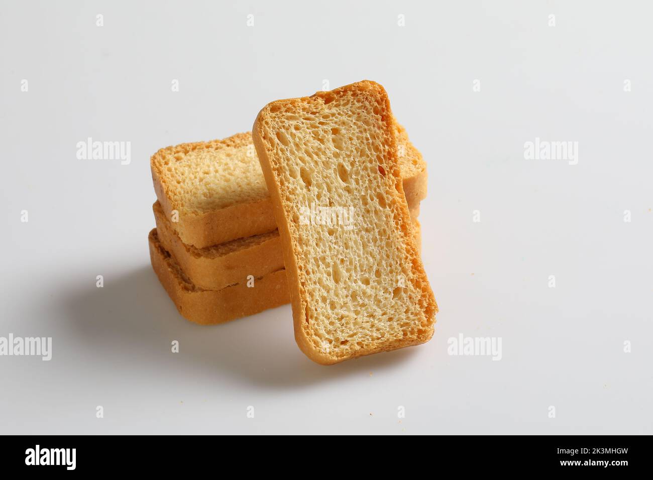 Crunchy Rusk or Toast for healthy life..a piece of brown bread biscuit ...