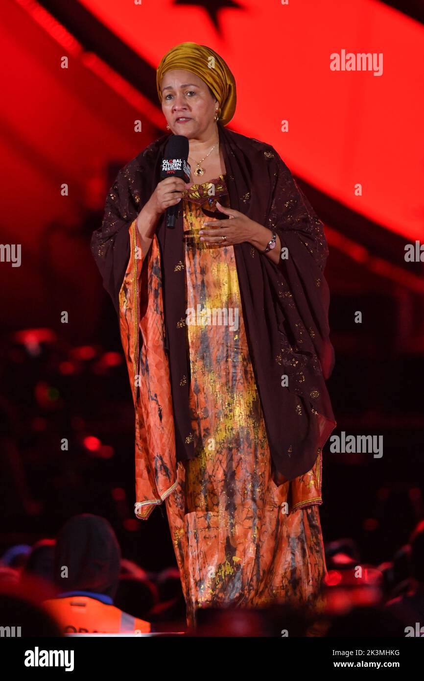 Amina J. Mohammed at the 2022 Global Citizen Festival in Central Park ...