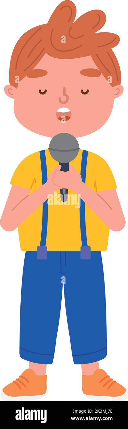 cartoon boy singing Stock Vector Image & Art - Alamy