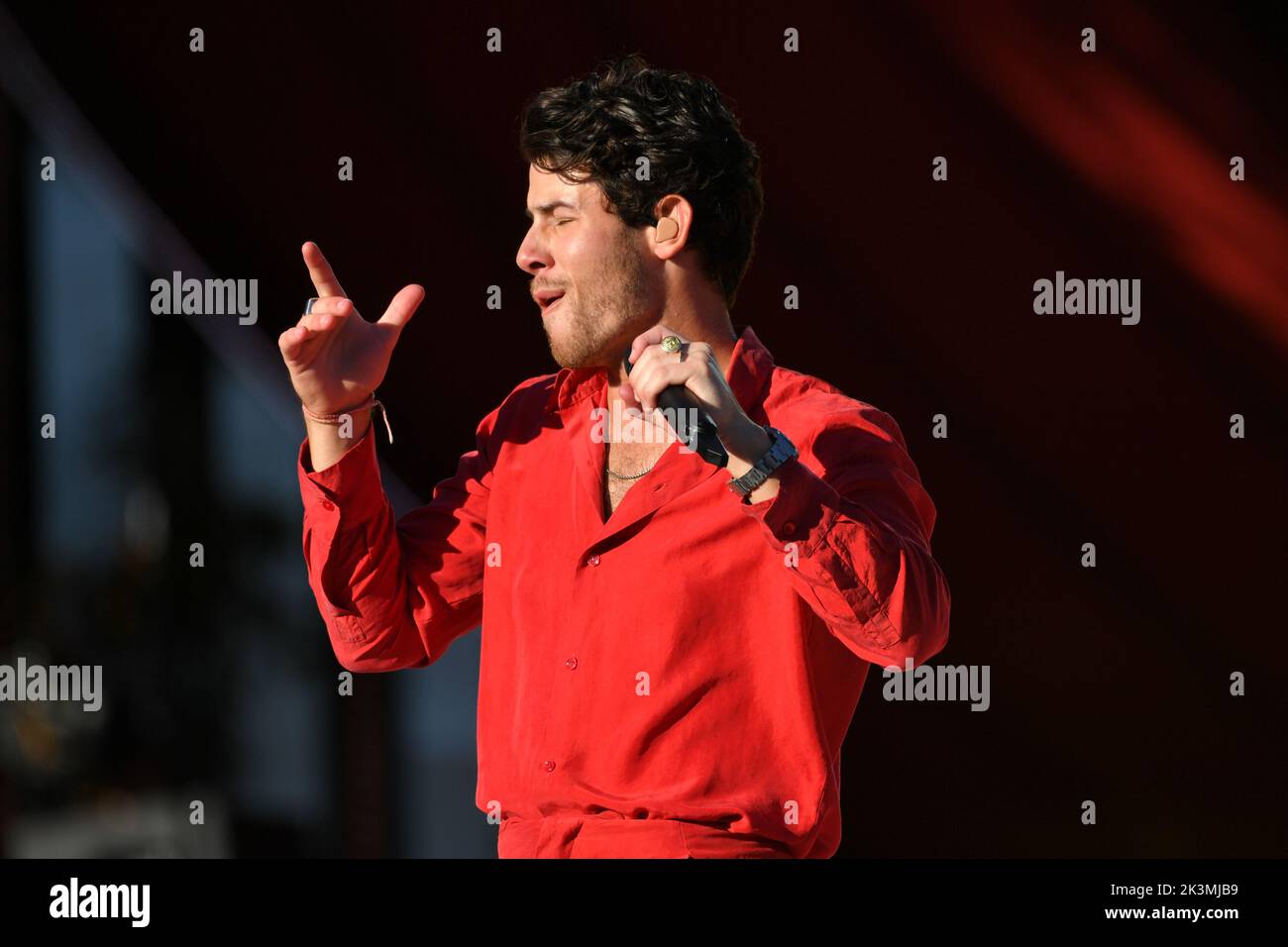 Nick Jonas of the Jonas Brothers at the 2022 Global Citizen Festival in ...