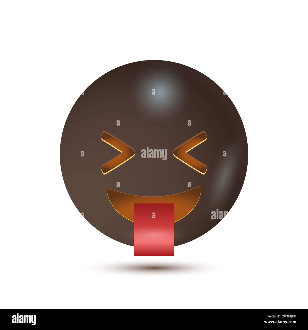 Stuck Out Tongue Funny Yellow Emoticon Realistic Emoticon 3d