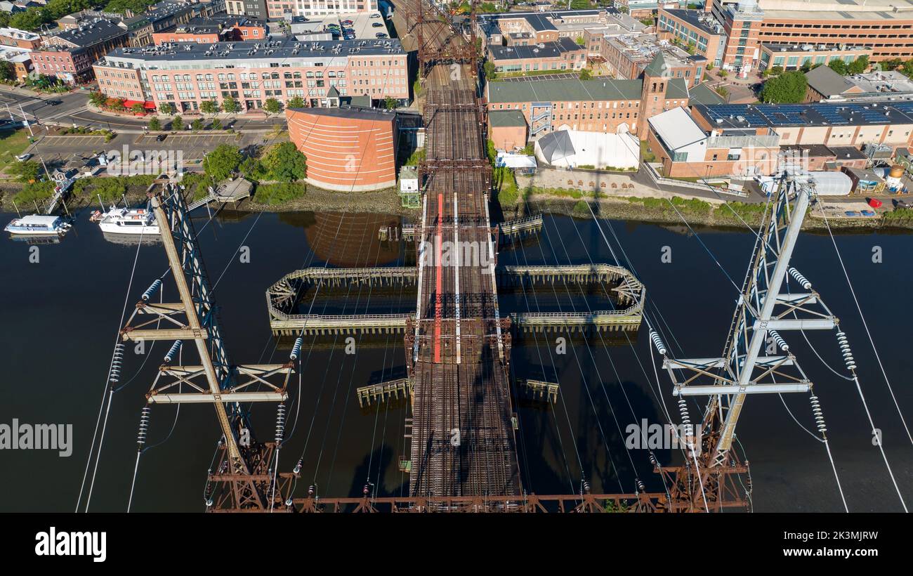 A bird's eye view of the Connecticut residence by an industrial ...