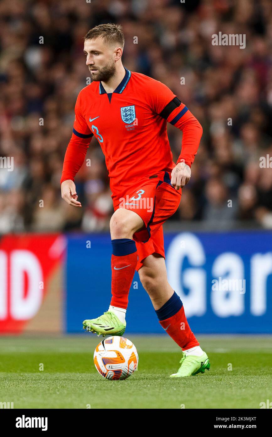 London, UK. 26th Sep, 2022. Luke Shaw of England during the UEFA ...