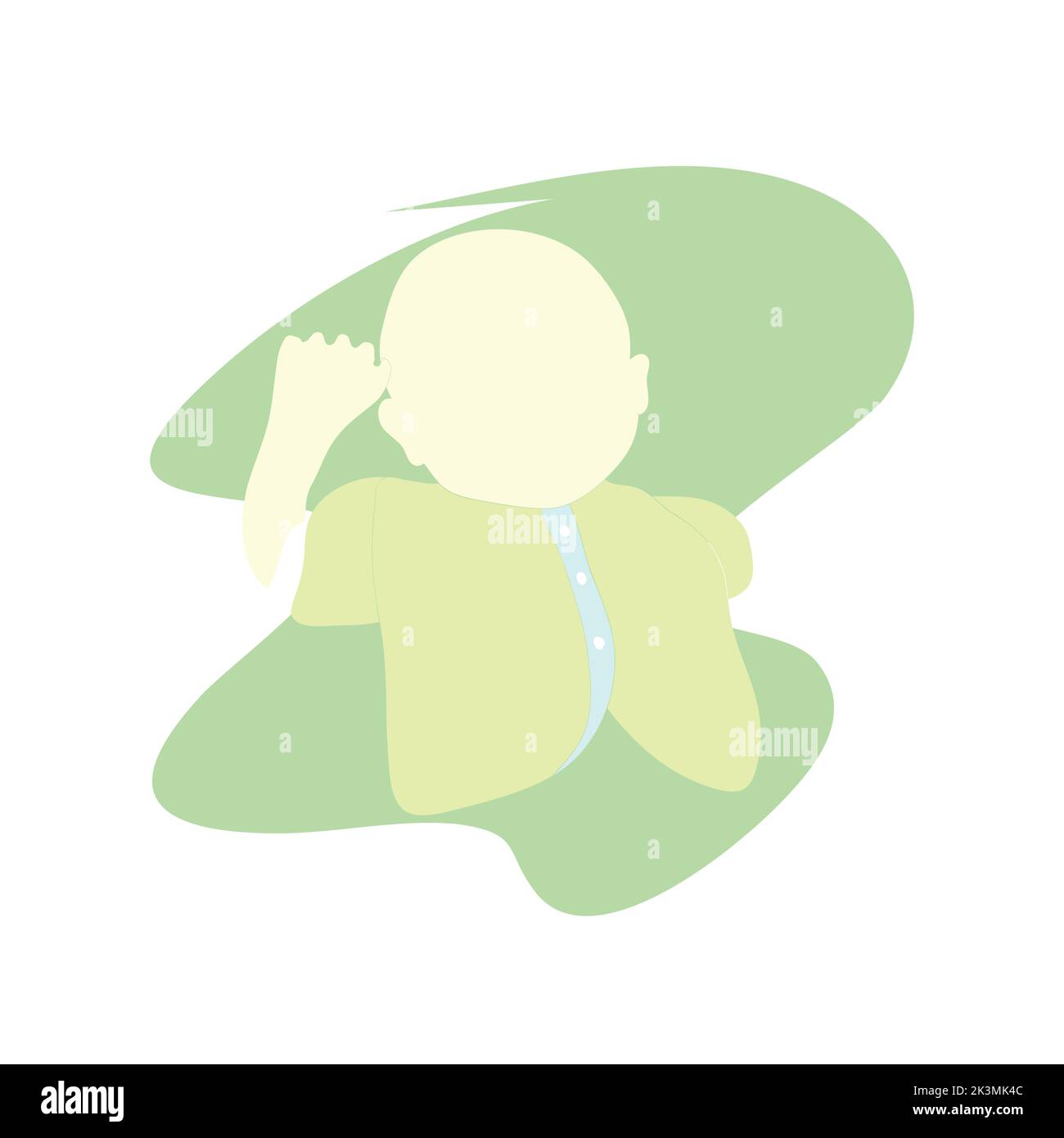 A green baby icon on white background for logo Stock Vector Image & Art ...