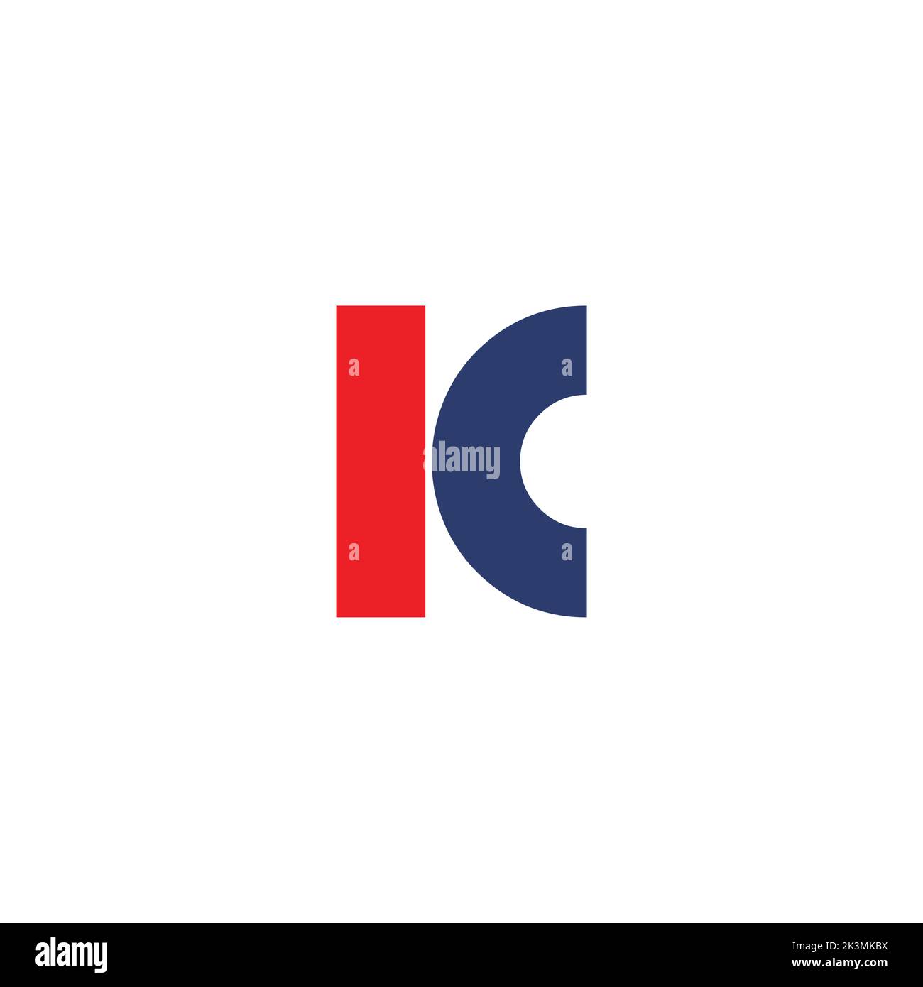 A I,C letters logo design in blue and red on the white background Stock ...