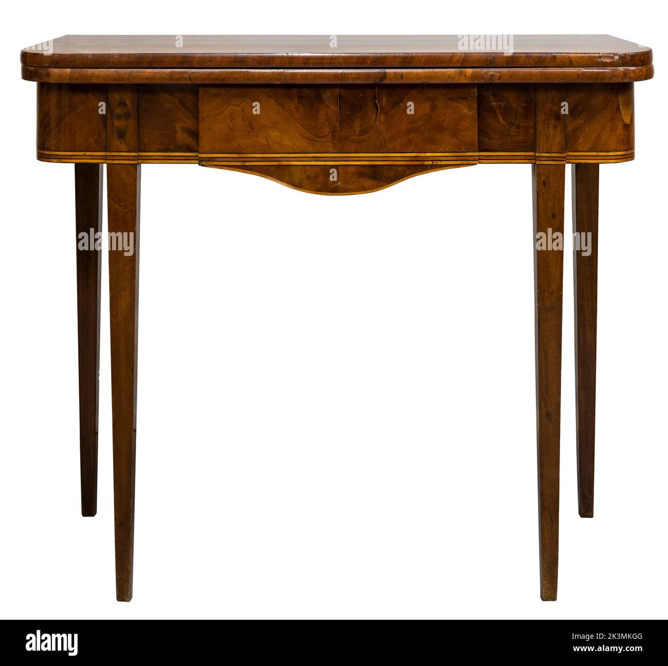 Old console table. Table isolated on white background Stock Photo - Alamy