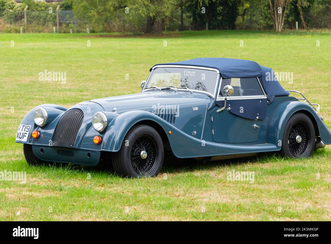 new convertible classic morgans parked in field at the morgan car ...