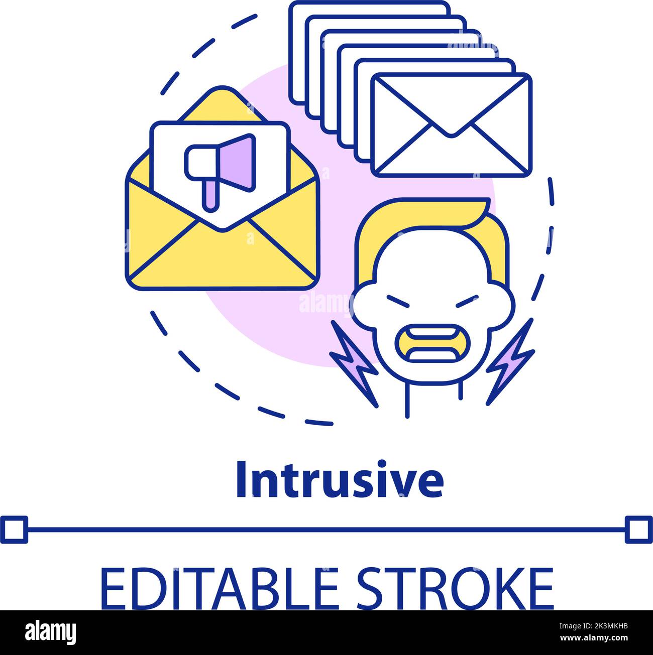 Intrusive concept icon Stock Vector Image & Art - Alamy