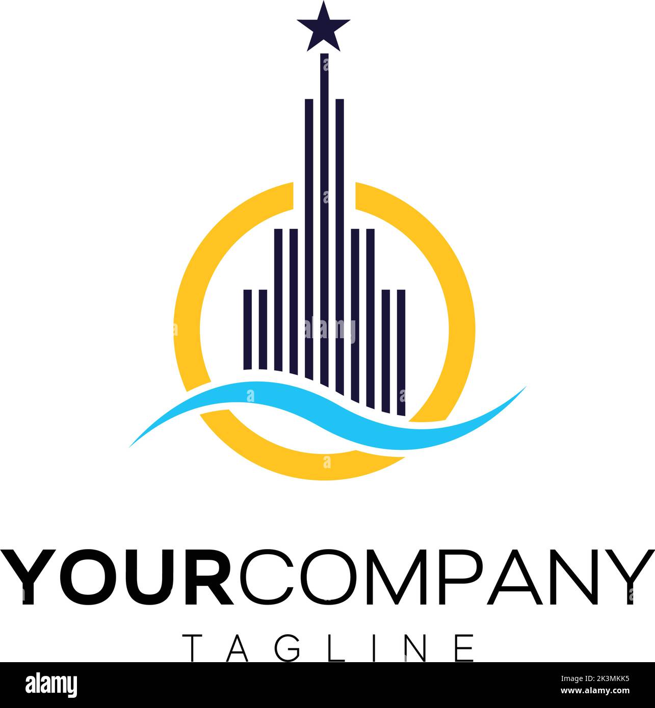 A vector of building logo design isolated in white background Stock ...