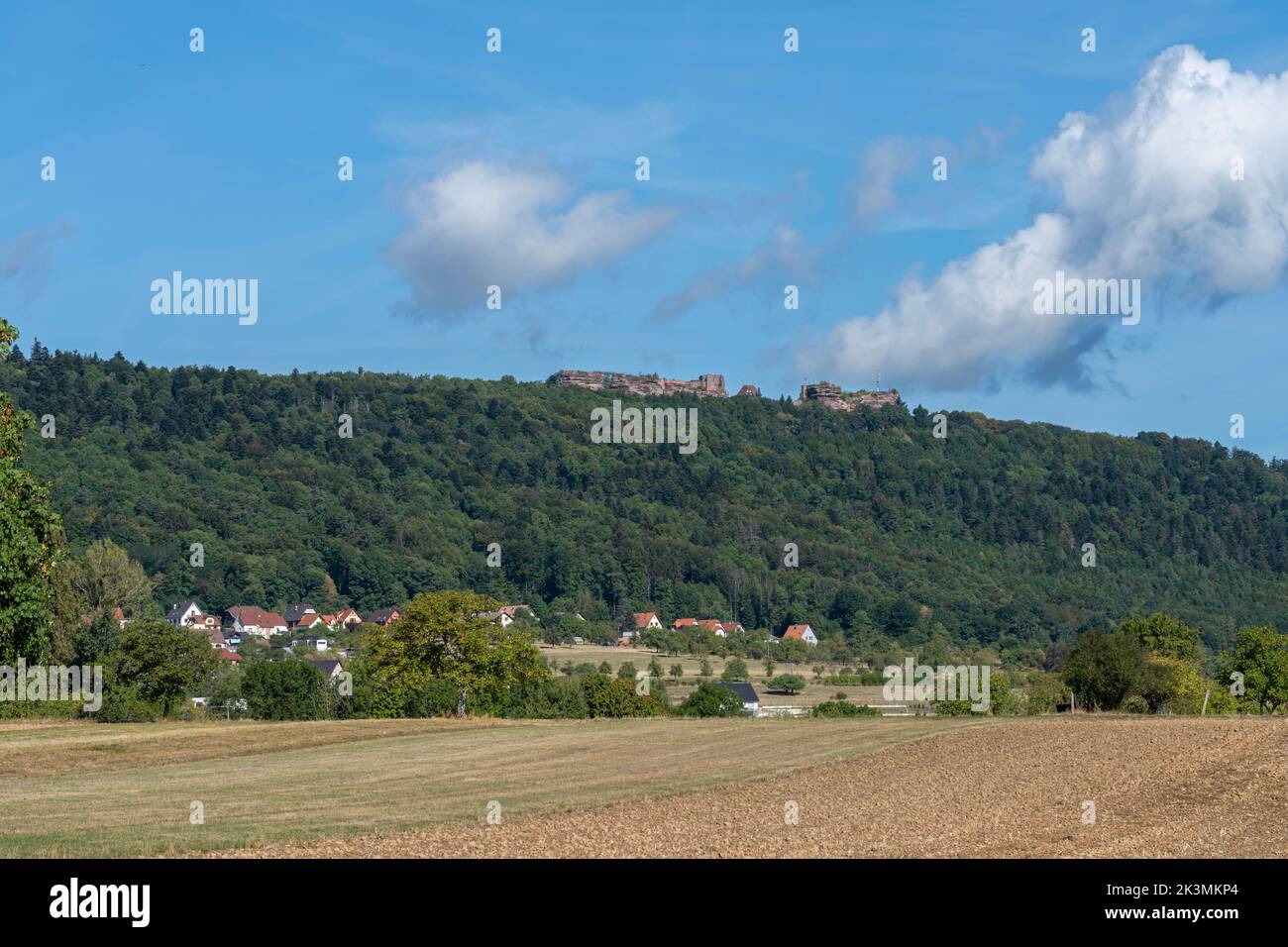 View of Haut-Barr Castle and the Alsace plain Stock Photo - Alamy