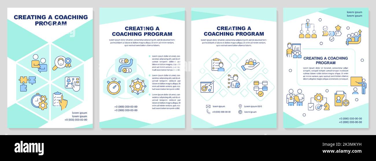 Creating coaching program mint brochure template Stock Vector Image ... Creating coaching program mint brochure template Stock Vector Image ...