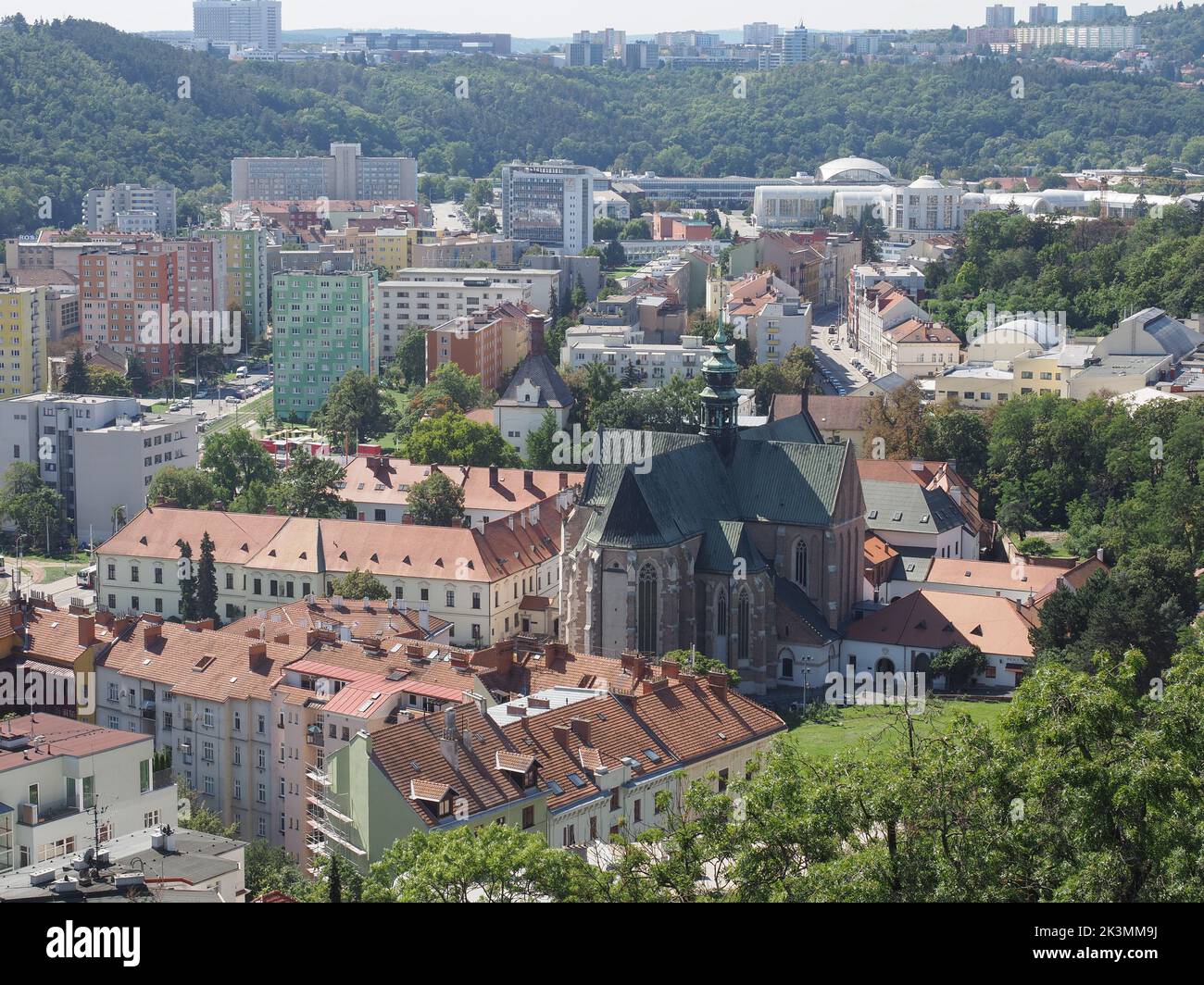 Aerial view of the city in Brno, Czech Republic Stock Photo - Alamy