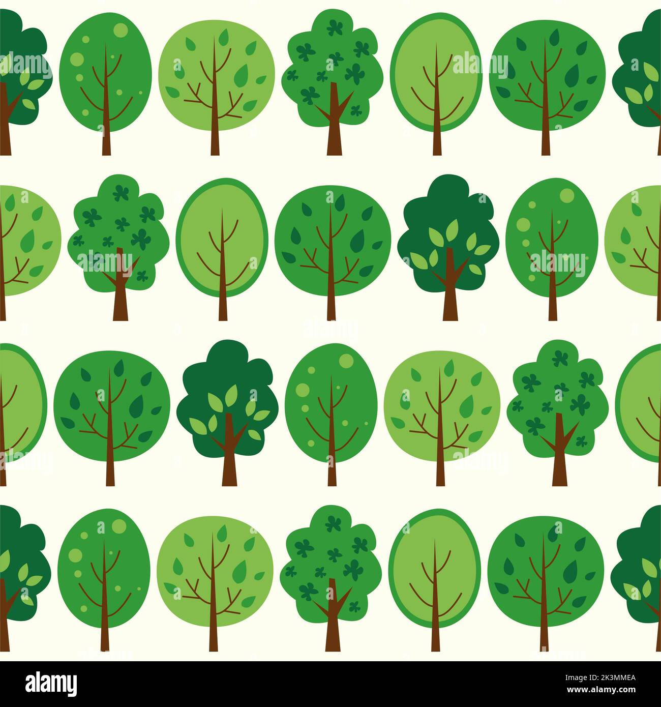 Set of trees object isolated on white background vector illustration ...