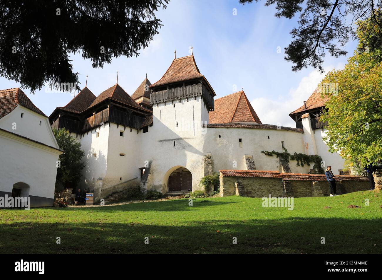 Historic Viscri Citadel and fortified church in Transylvania, Romania ...