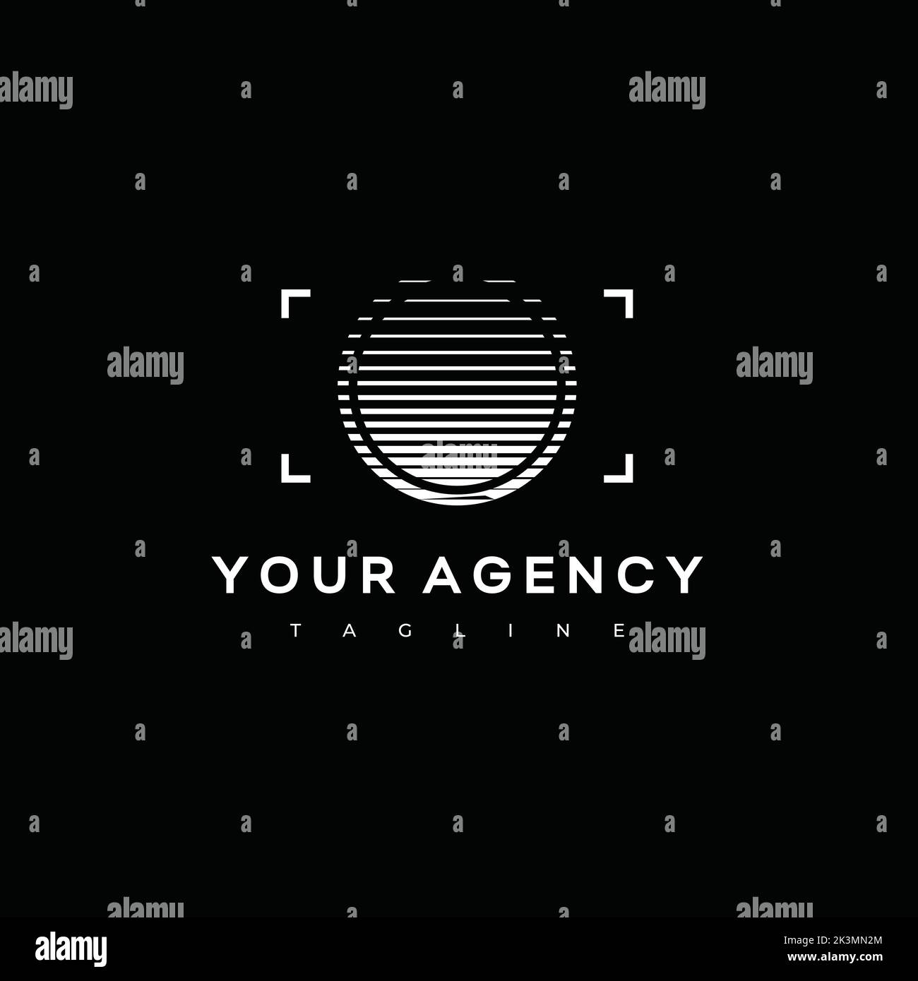A vector of camera logo design in black background Stock Vector Image ...