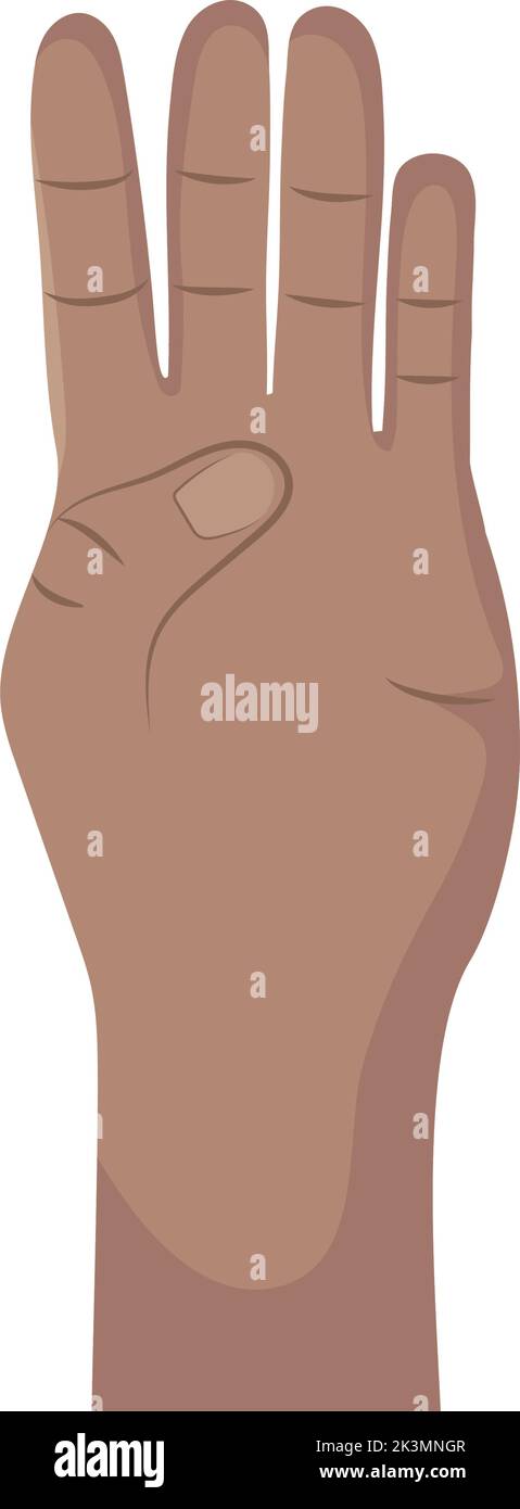 hand showing number four Stock Vector Image & Art - Alamy