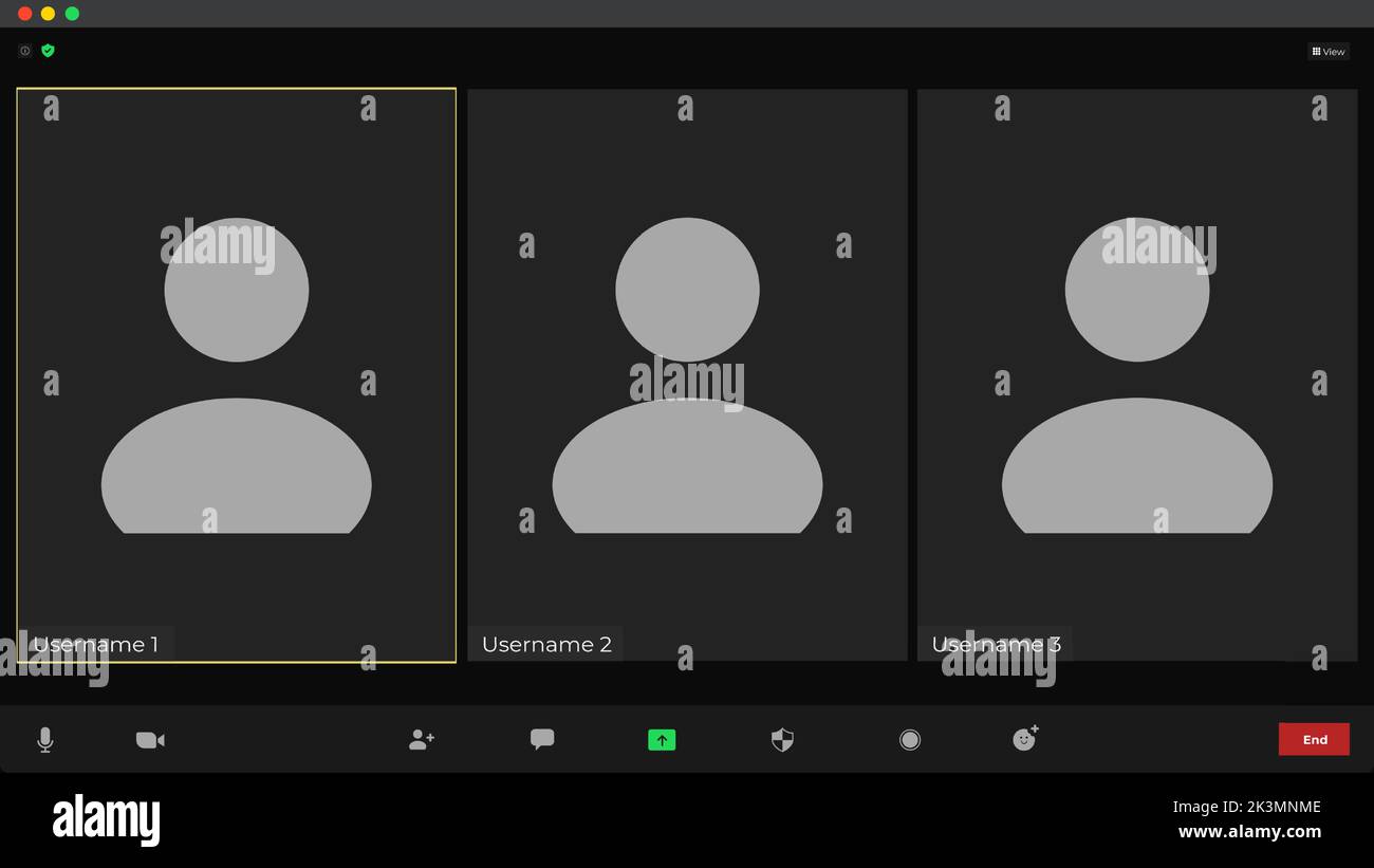 Video conference user interface. Online conference meeting ...