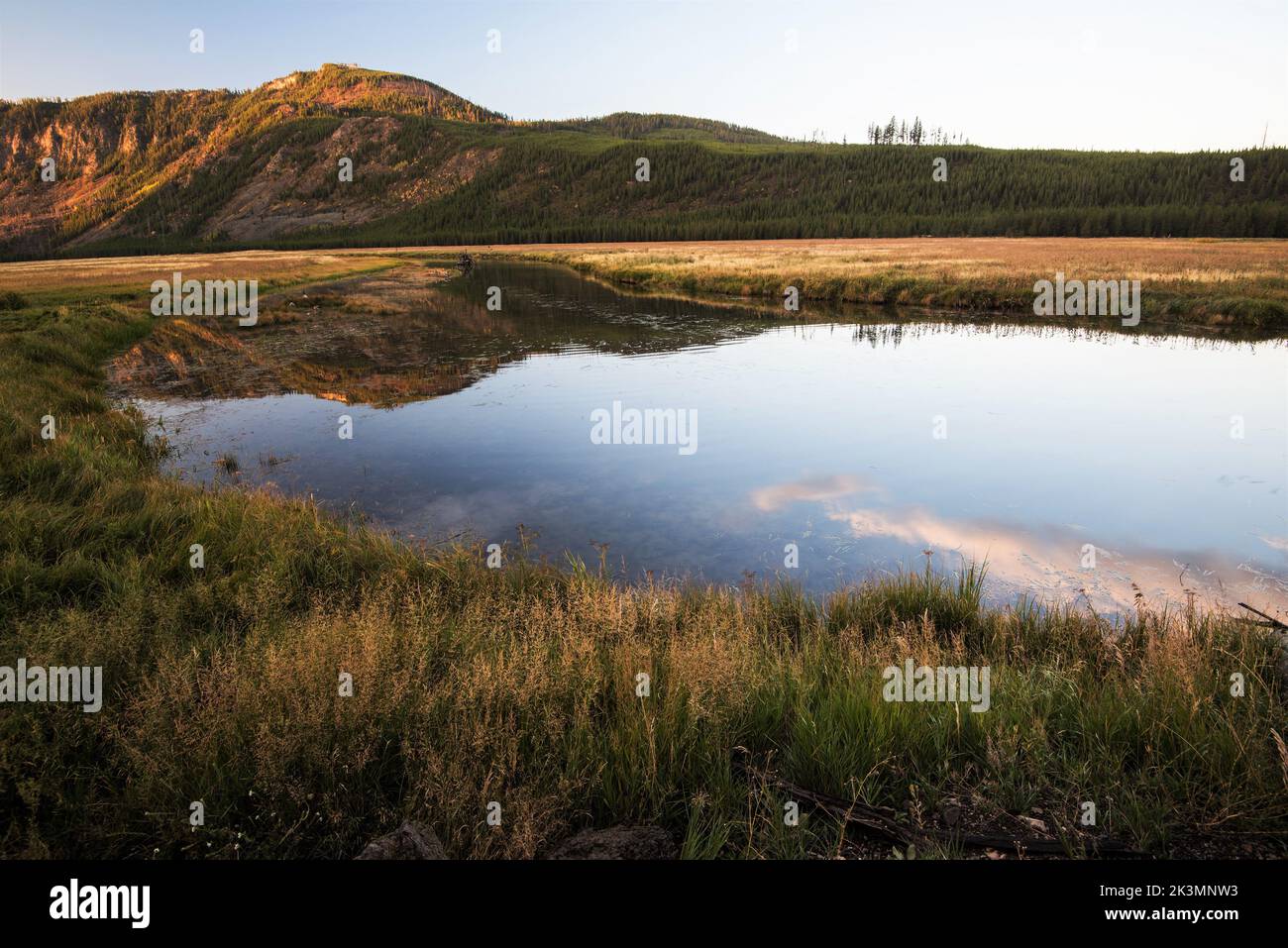 Scenic views of the famous Madison River in Yellowstone National Park ...