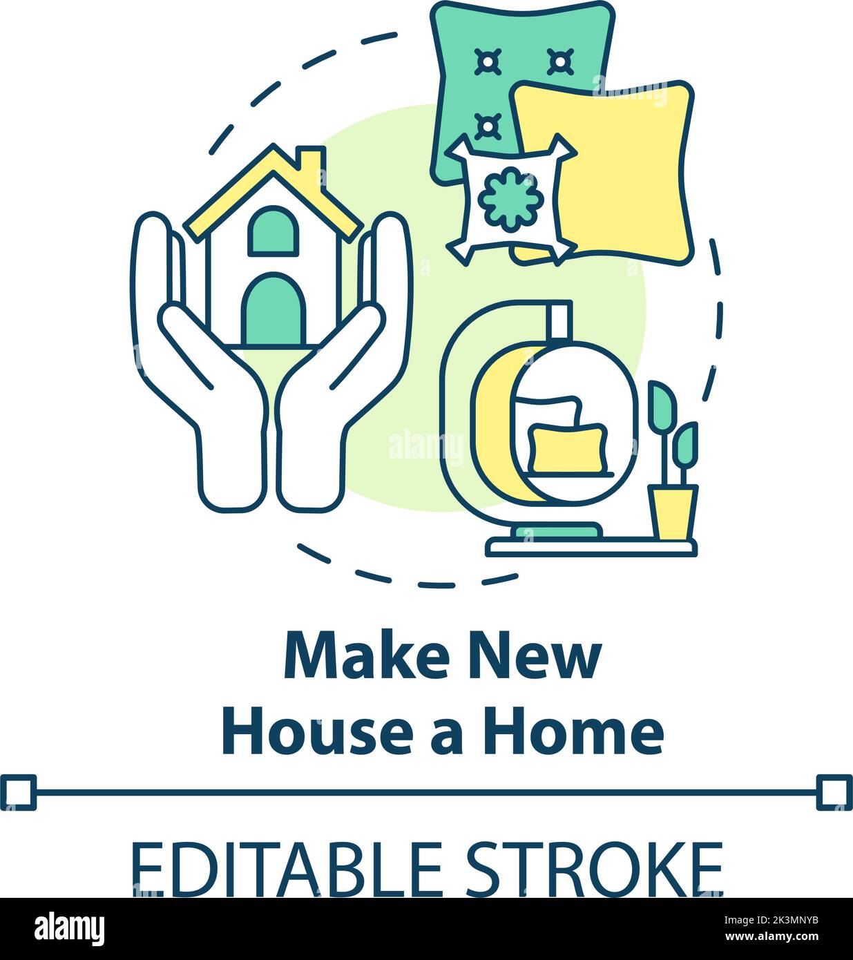 Make new house home concept icon Stock Vector Image & Art - Alamy