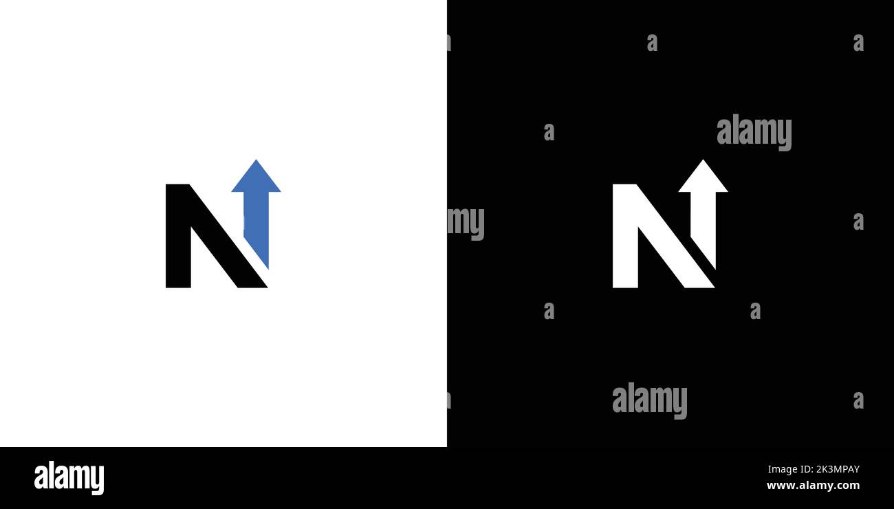 A vector illustration of Modern and professional N letter initials logo ...