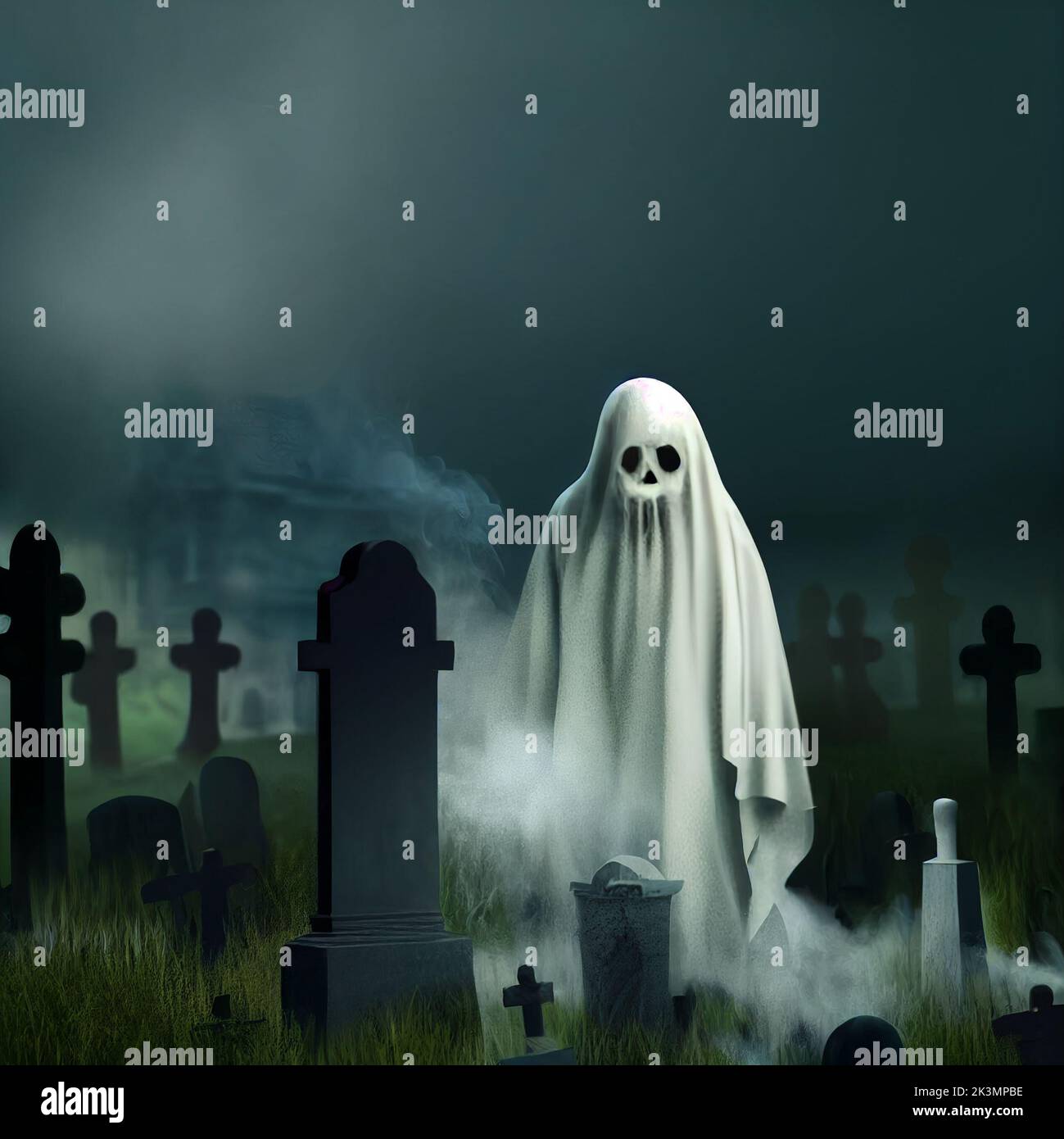 Spooky haunted house vector hi-res stock photography and images - Alamy