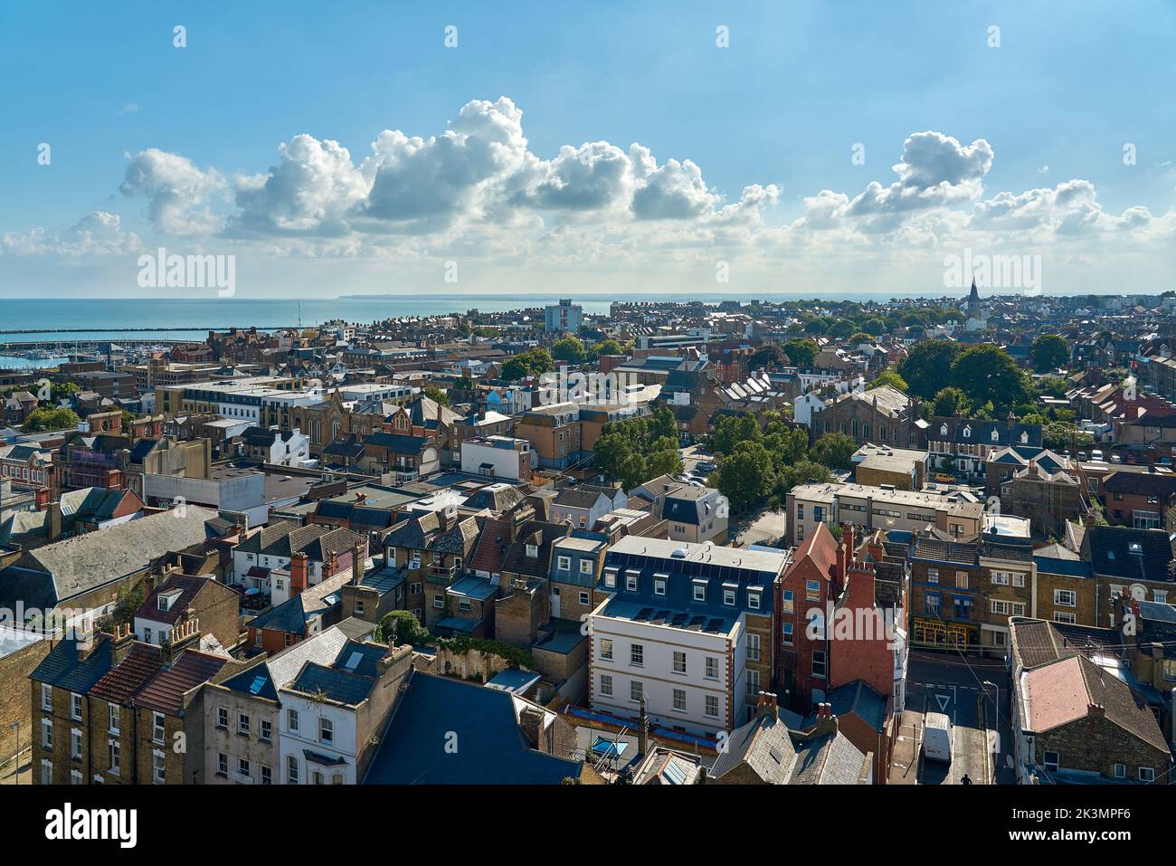 An aerial view of modern buildings in Ramsgate, Kent, UK Stock Photo ...
