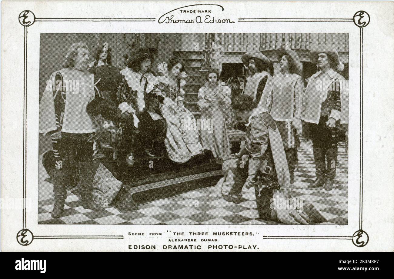 British Postcard Flyer for SYDNEY BOOTH as D'Artagnan HERBERT DELMAR as ...